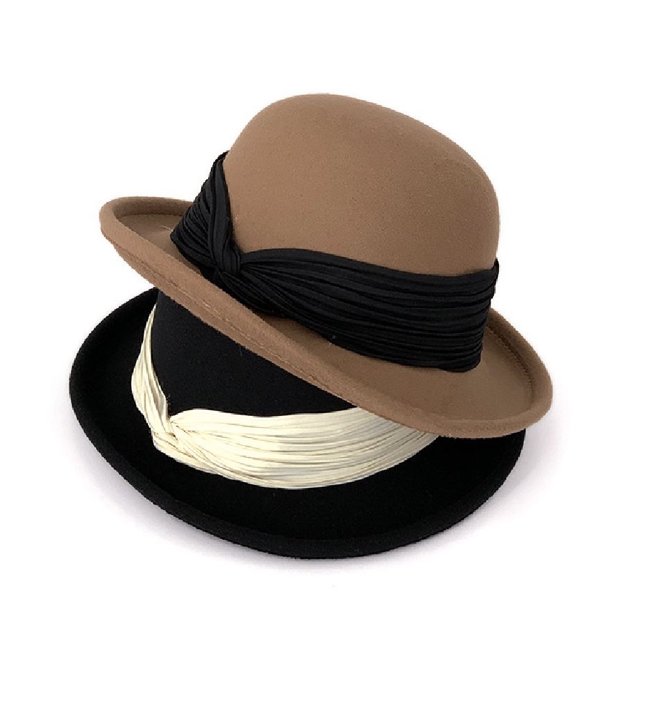 Rolled Brim Bowler Hats Manufacturer | Wholesale Retro Cloche Hat ...